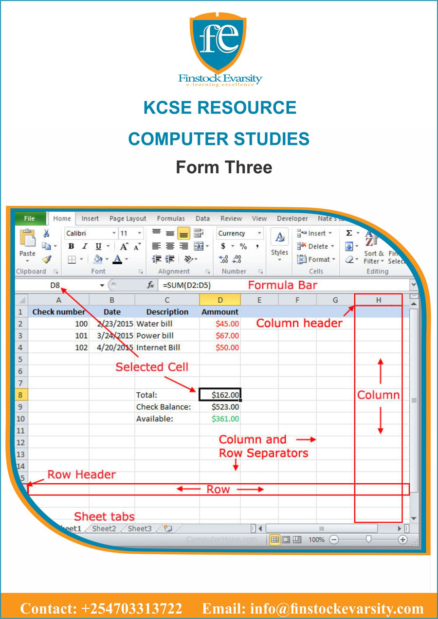 Computer Studies Form Three Textbook - Hard Copy - Finstock Evarsity ...