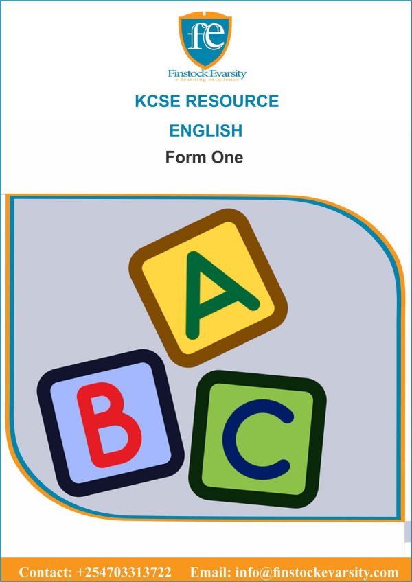 English Form One Textbook – Hard Copy – Finstock Evarsity Resources