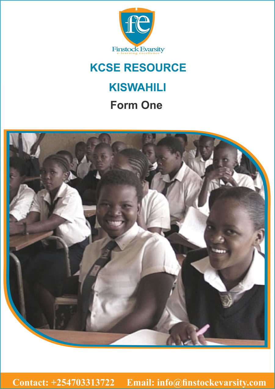 Kiswahili Form One Textbook - Hard Copy - Finstock Evarsity Resources