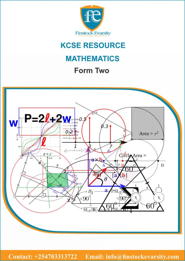 Mathematics Form Two Textbook Hard Copy - Finstock Evarsity Resources