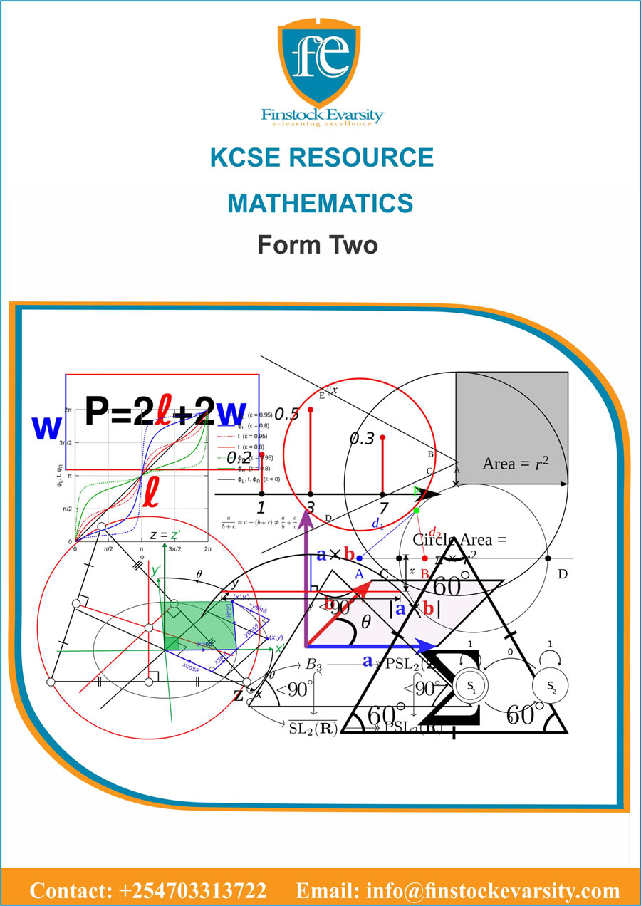 Mathematics Form Two Textbook Hard Copy - Finstock Evarsity Resources