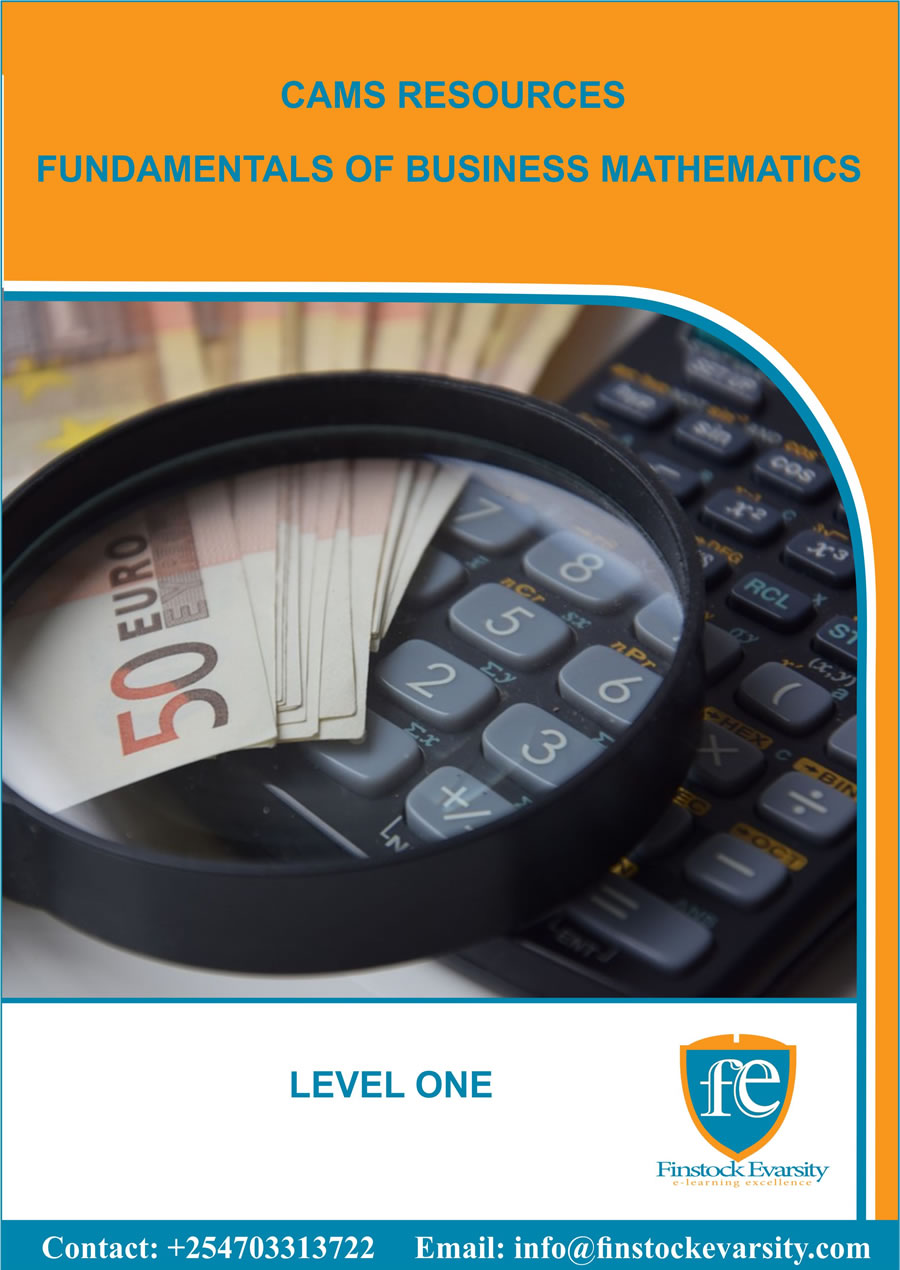 CAMS - Fundamentals of Business Mathematics- Level One - Hard Copy ...