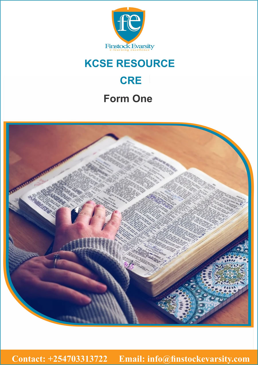 CRE Form One Textbook - Hard Copy - Finstock Evarsity Resources