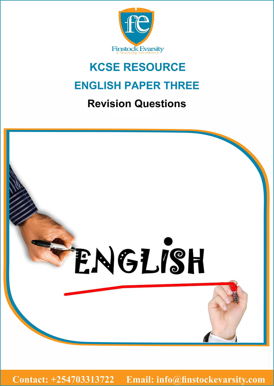 English Paper Three Revision Questions Hard Copy - Finstock Evarsity ...