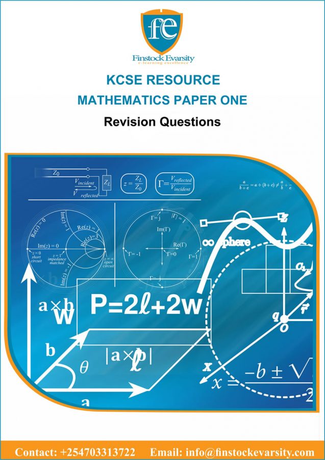 Mathematics Paper One Revision Questions Hard Copy - Finstock Evarsity ...