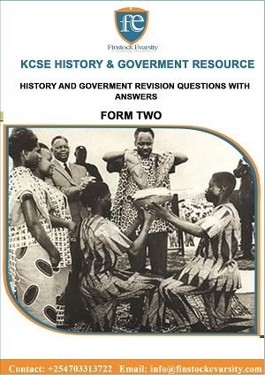 Form 2 History And Government Revision Questions And Answers Set 1 ...