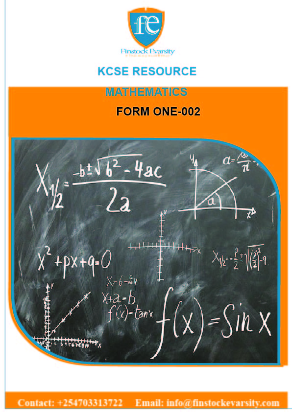 Mathematics Form 1-Term 2-002-2023- Questions and Answers - Finstock ...