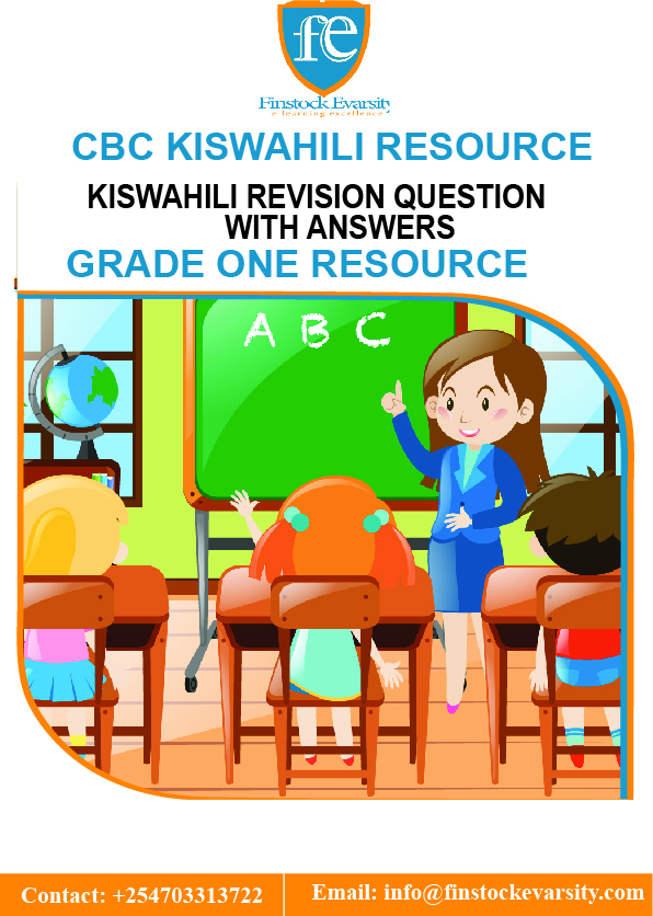 Grade 1 Kiswahili Revision Questions With Answers Set 2 Finstock Evarsity Resources