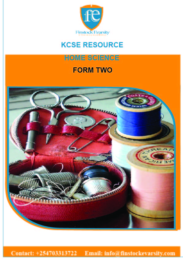 Home Science Form 2 Term 3 - Finstock Evarsity Resources
