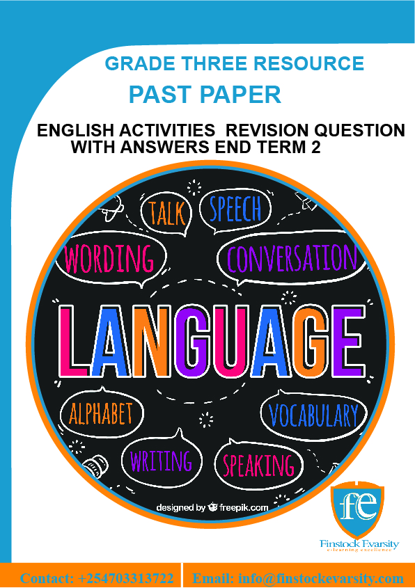 ENGLISH ACTIVITIES GRADE 3 REVISION QUESTIONS WITH ANSWERS SET 1 ...