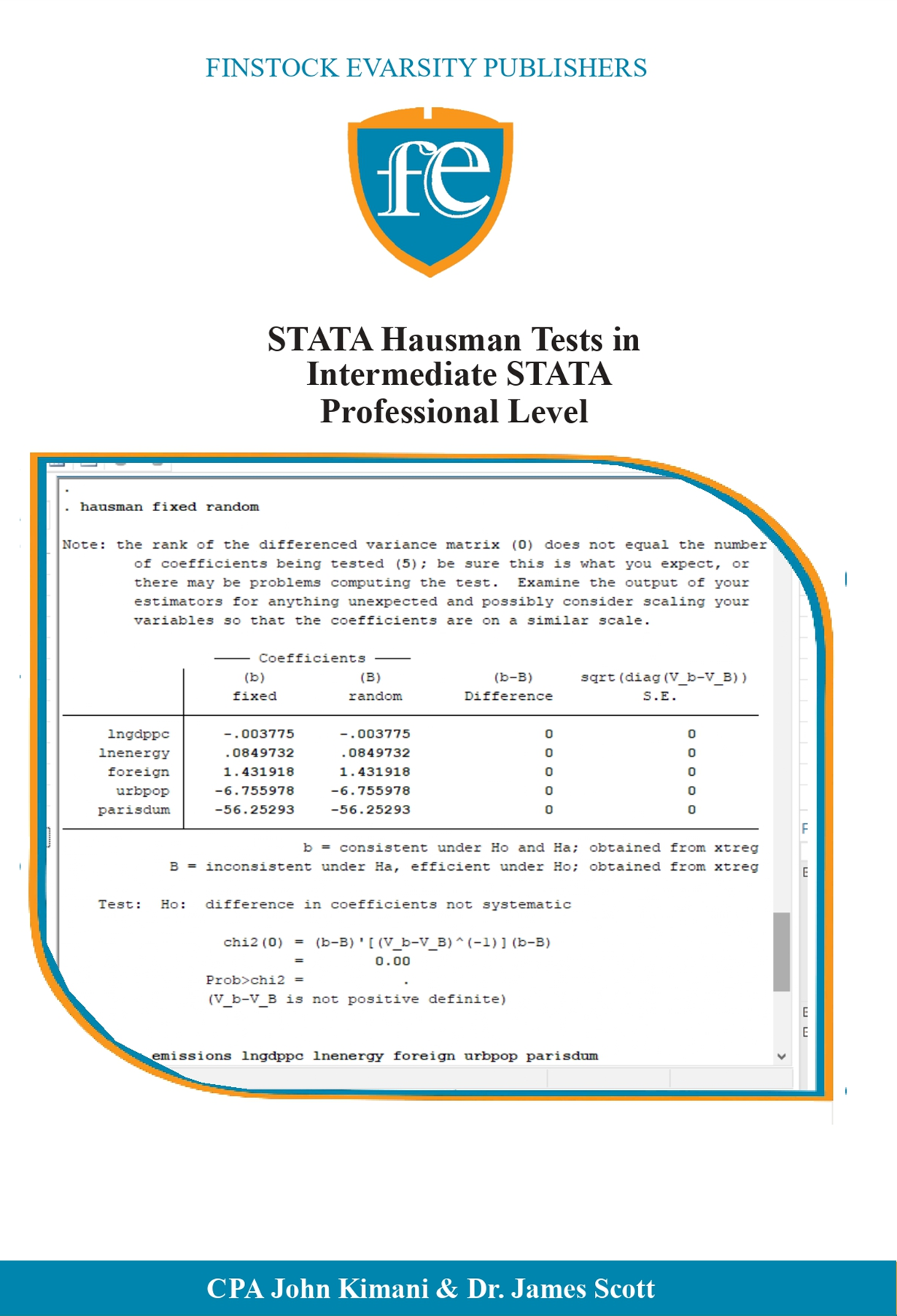 STATA Hausman Tests in Intermediate STATA Professional Level - Finstock ...